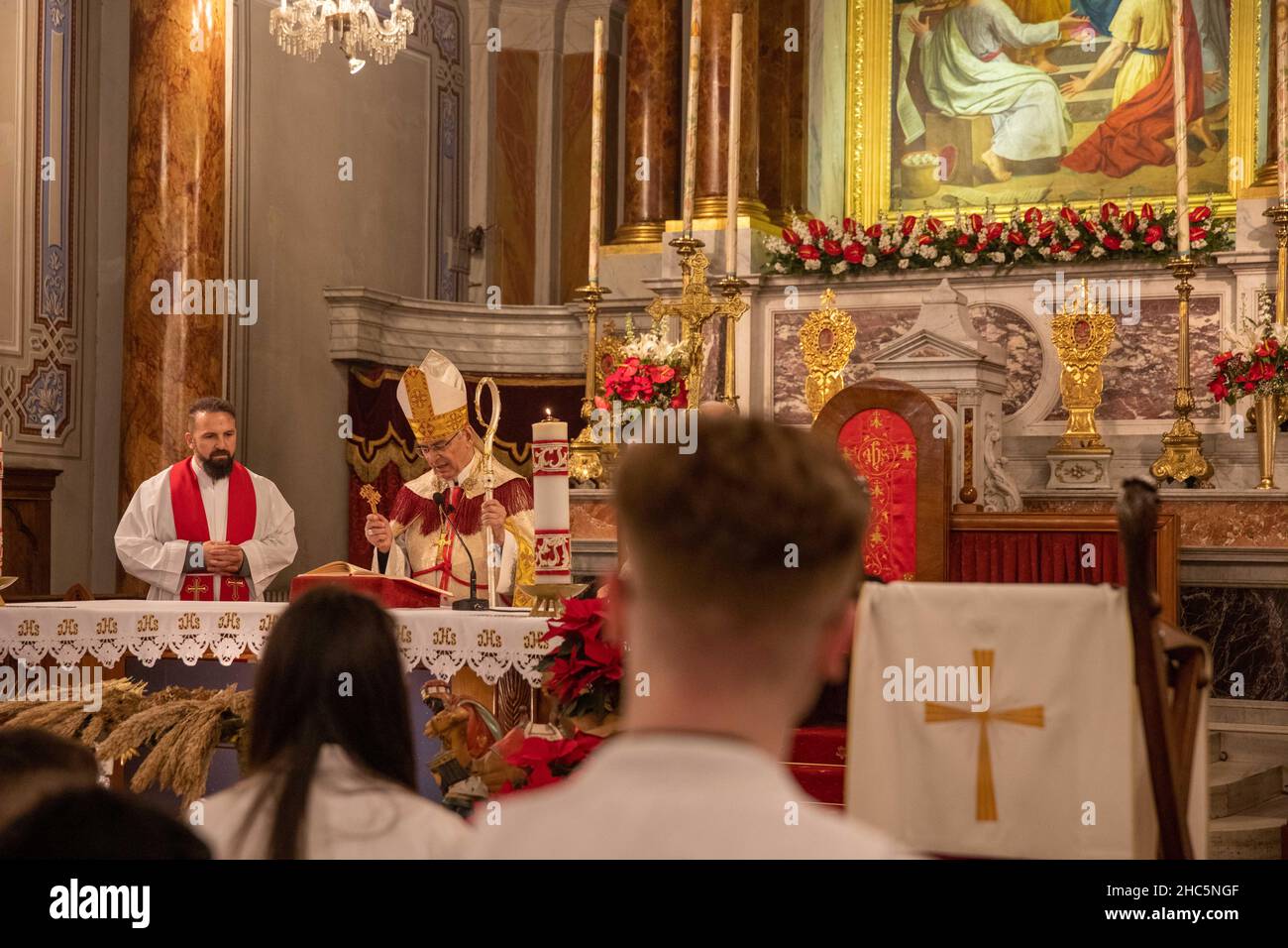 Istanbul, Turkey. December 24, 2021: Celebration of the Christmas ...