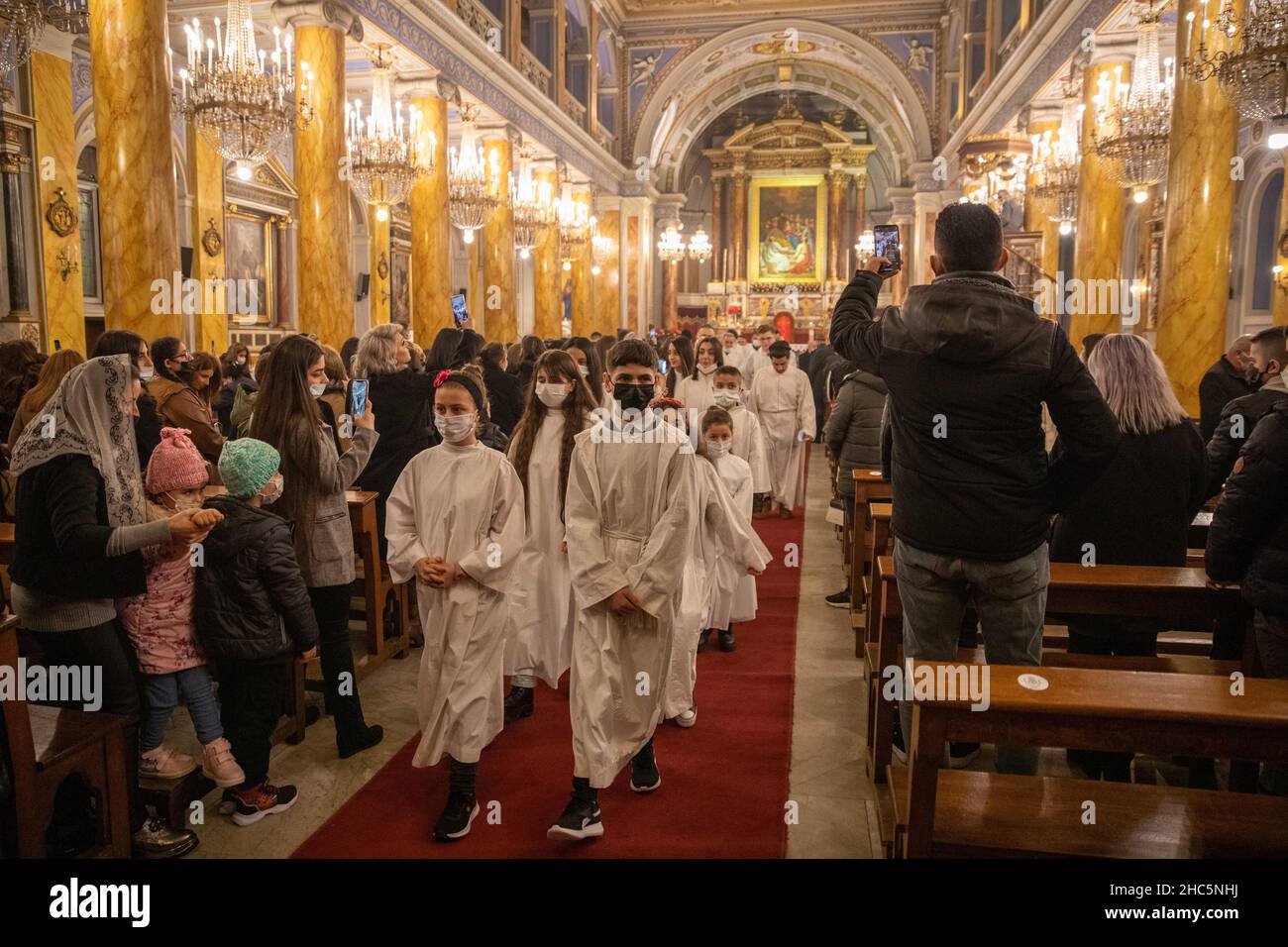 Istanbul, Turkey. December 24, 2021: Celebration of the Christmas ...