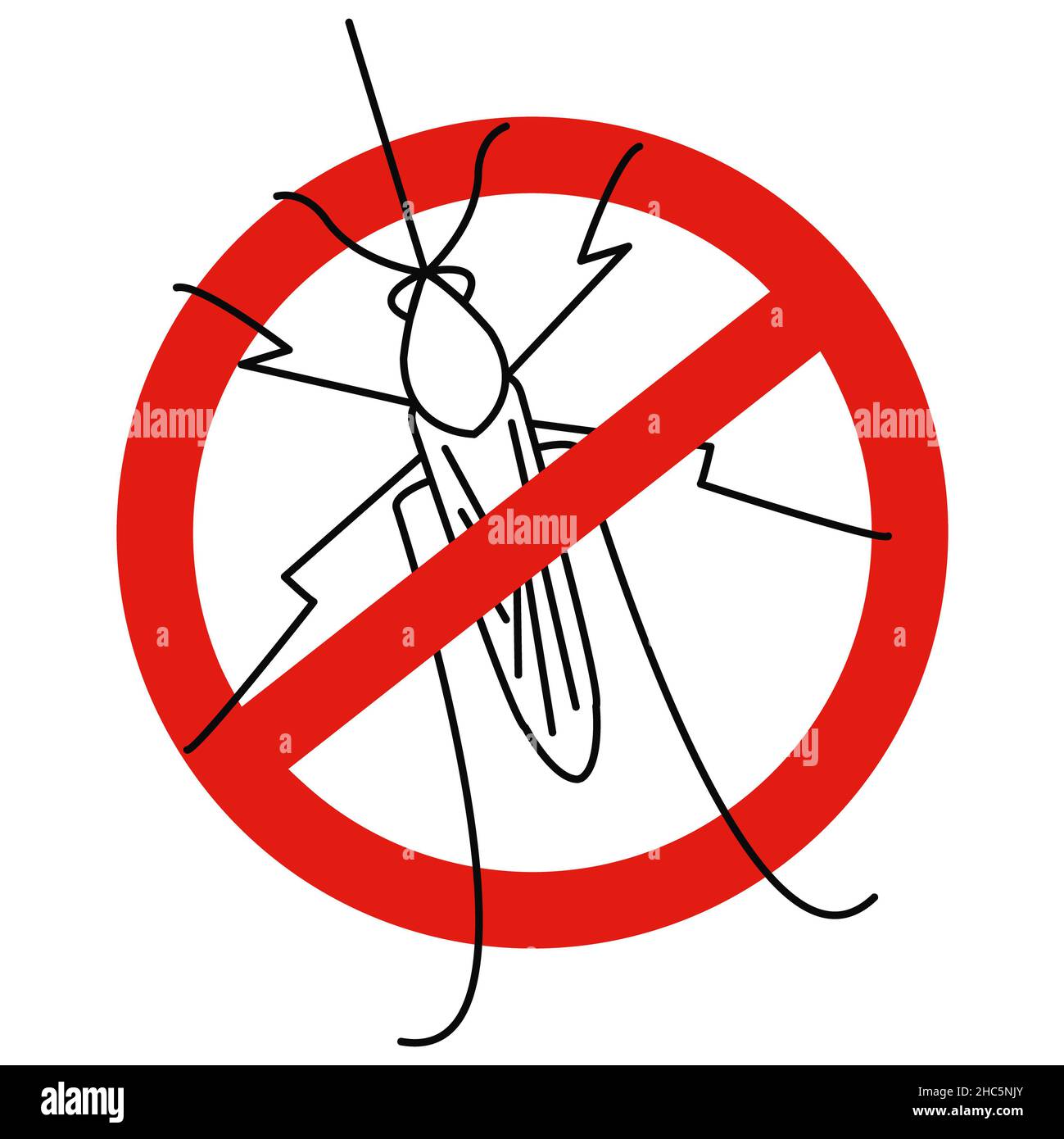 Mosquito warning sign, conceptual illustration Stock Photo - Alamy