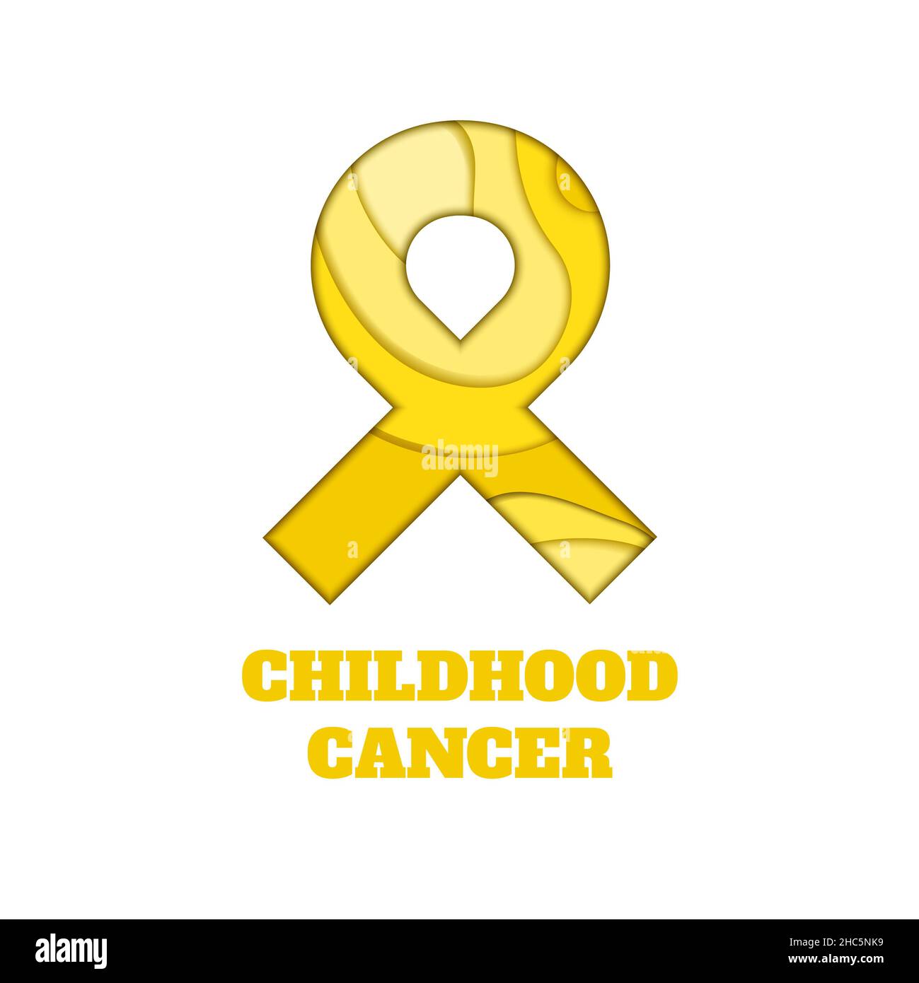 Childhood cancer awareness ribbon, conceptual illustration Stock Photo ...