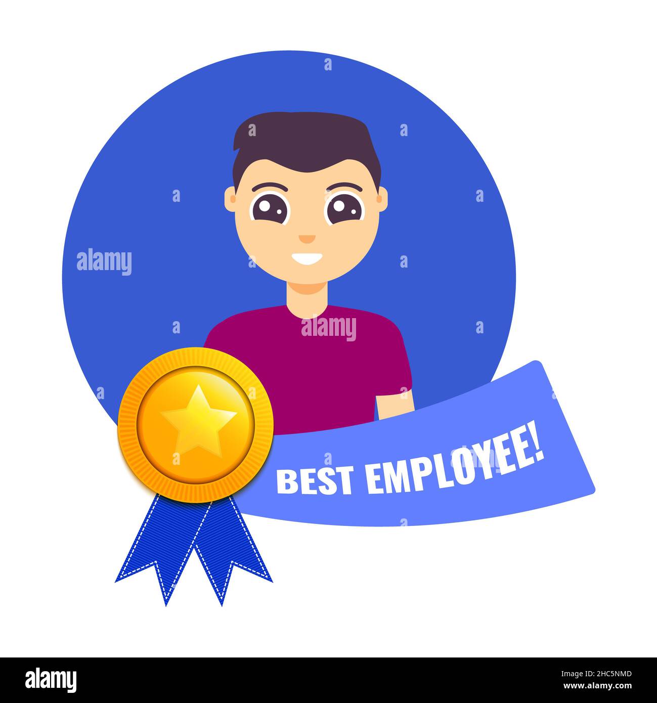 Best employee recognition award, conceptual illustration Stock Photo ...