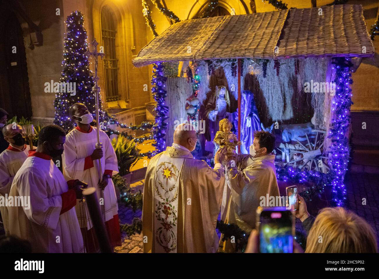Istanbul, Turkey. December 24, 2021: Celebration of the Christmas ...