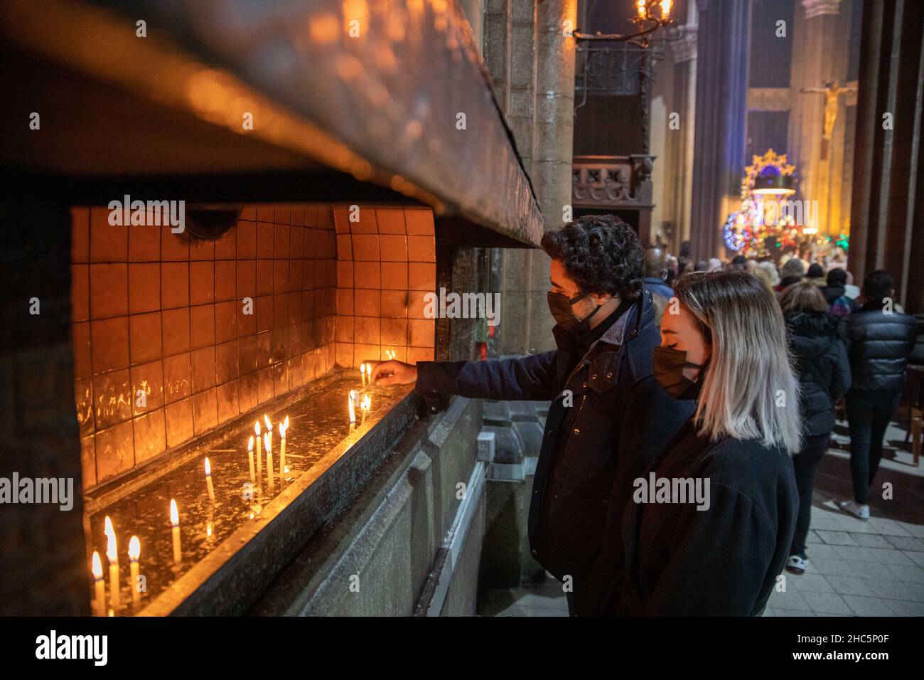 Istanbul, Turkey. December 24, 2021: Celebration of the Christmas ...