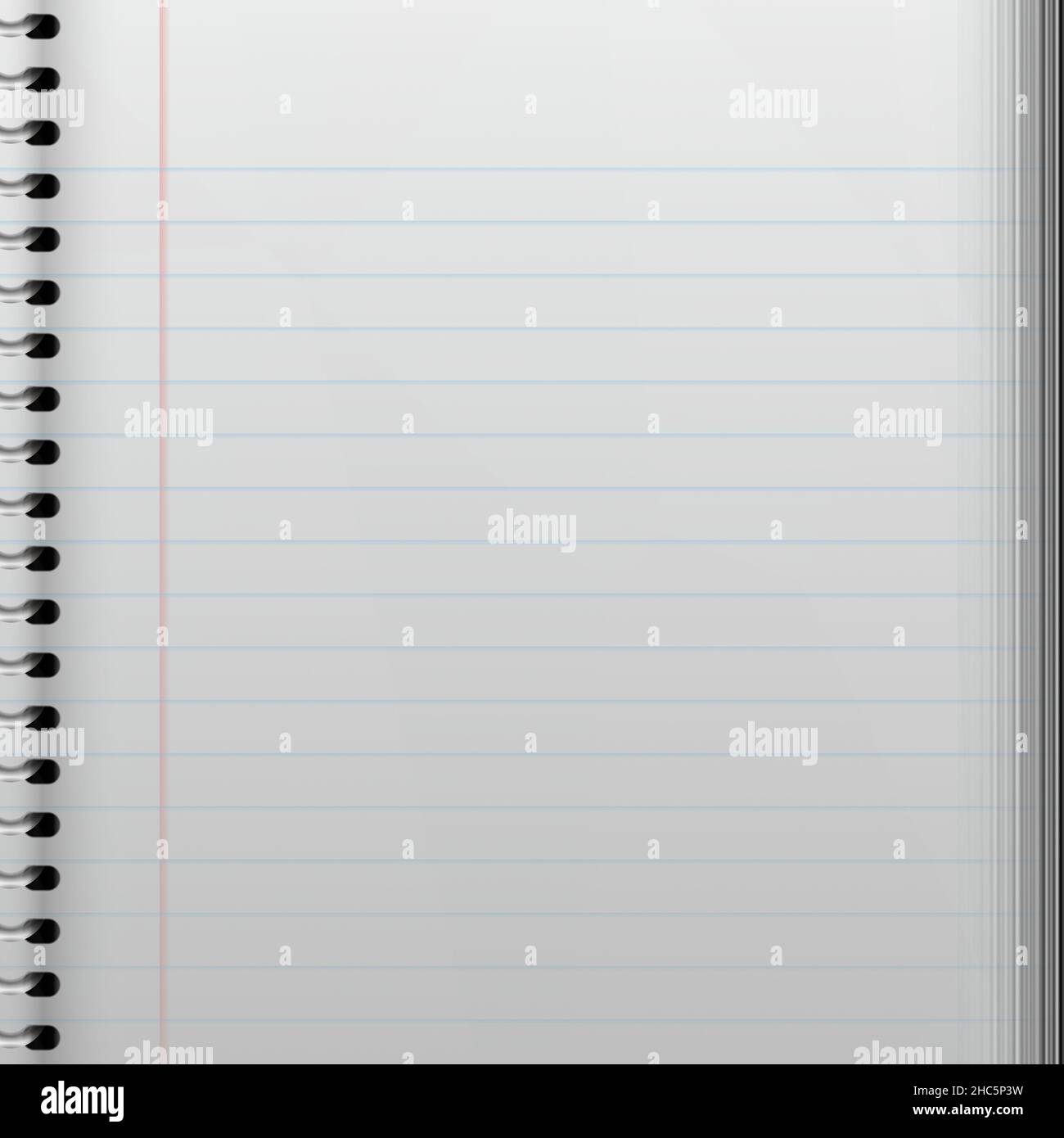seamless notepad page background with binding Stock Photo - Alamy
