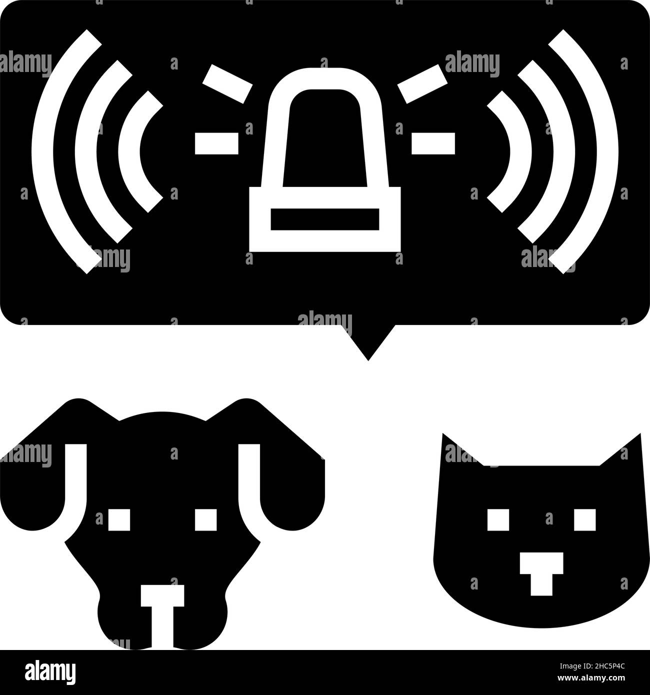 emergency care domestic pets glyph icon vector illustration Stock ...