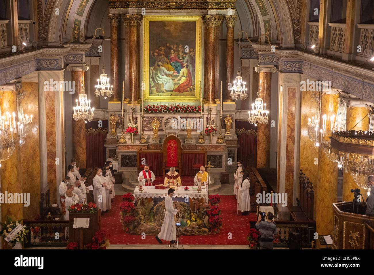 Celebration of the Christmas liturgy by Arab Catholics at the St ...