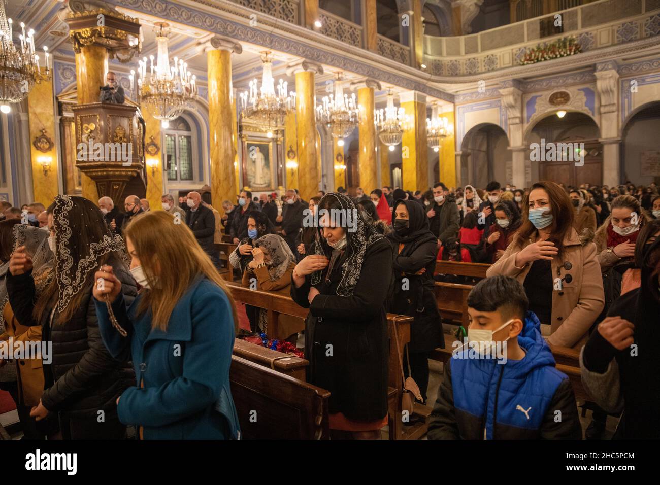 Celebration of the Christmas liturgy by Arab Catholics at the St ...