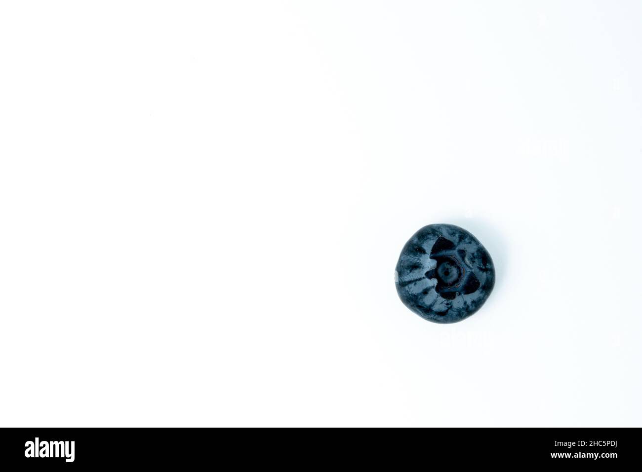 blueberry berry one isolated on white background, top view Stock Photo ...