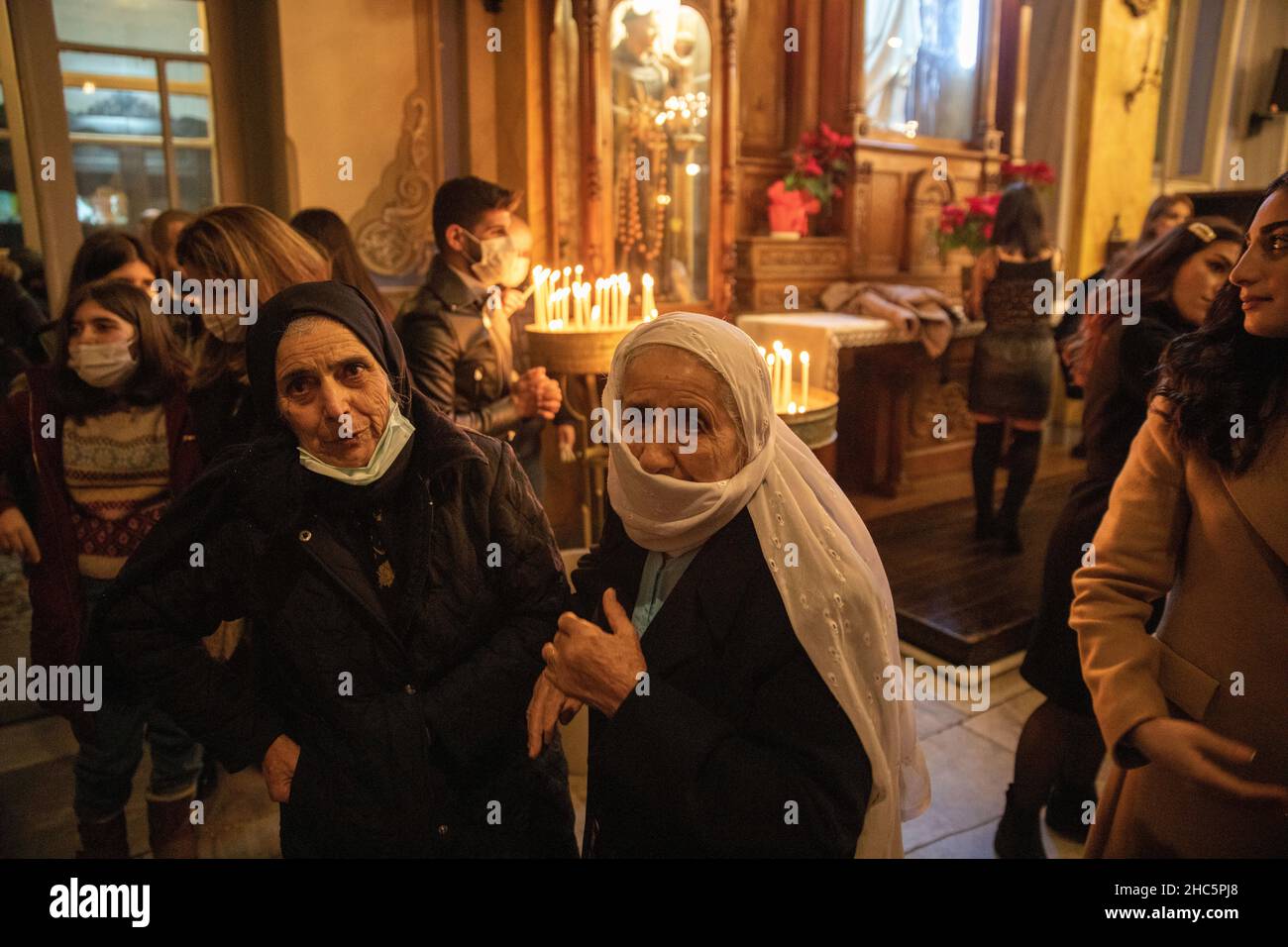 Celebration of the Christmas liturgy by Arab Catholics at the St ...