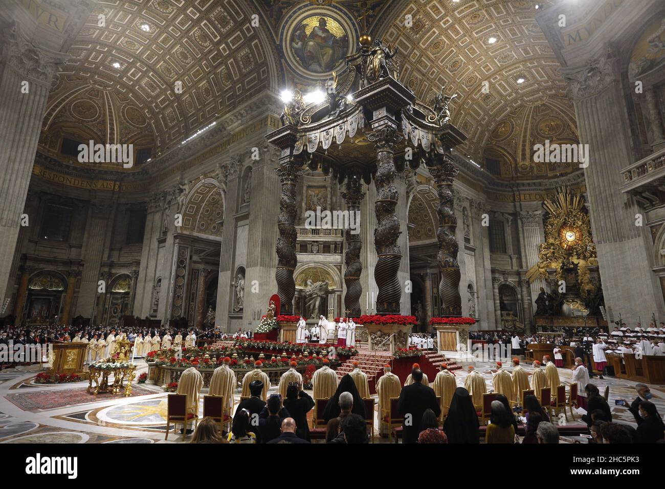 Vatican City, Vatican City. 24th Dec, 2021. Pope Francis celebrates ...