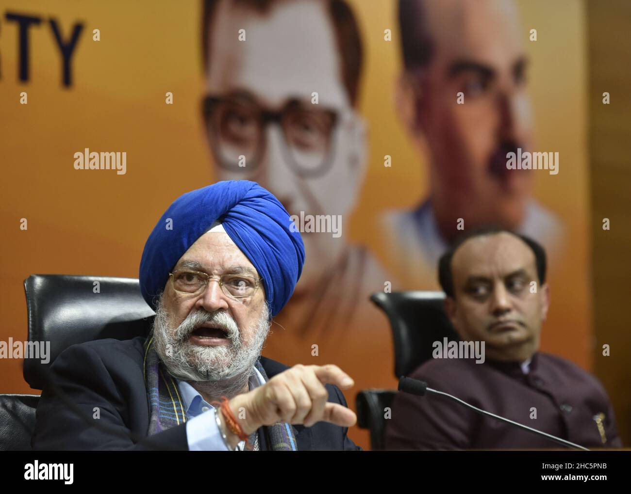 NEW DELHI, INDIA - DECEMBER 24: Minister of Petroleum and Natural Gas and housing and urban ...