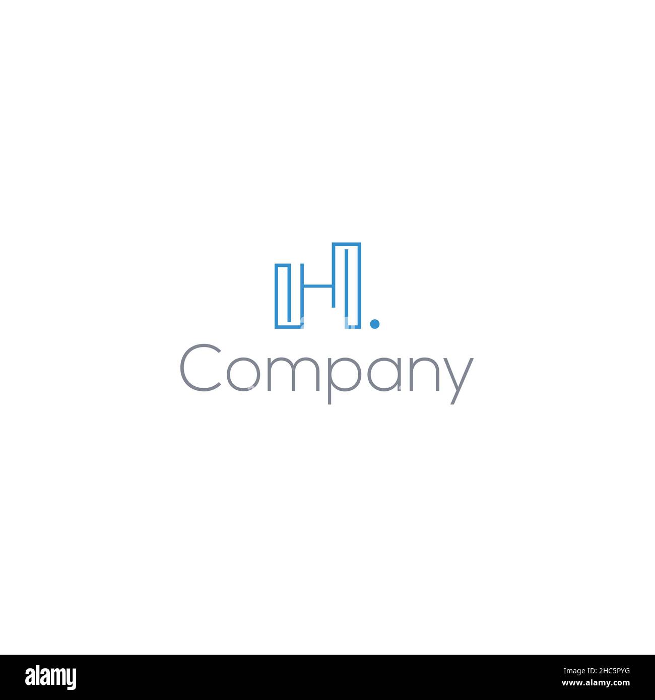 Modern flat design initial H COMPANY logo design Stock Vector Image ...