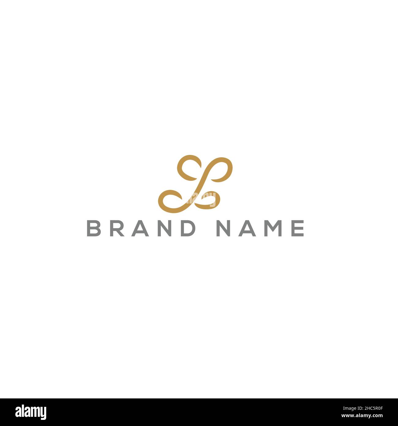 Minimalist design simple Brand Name logo design Stock Vector Image ...