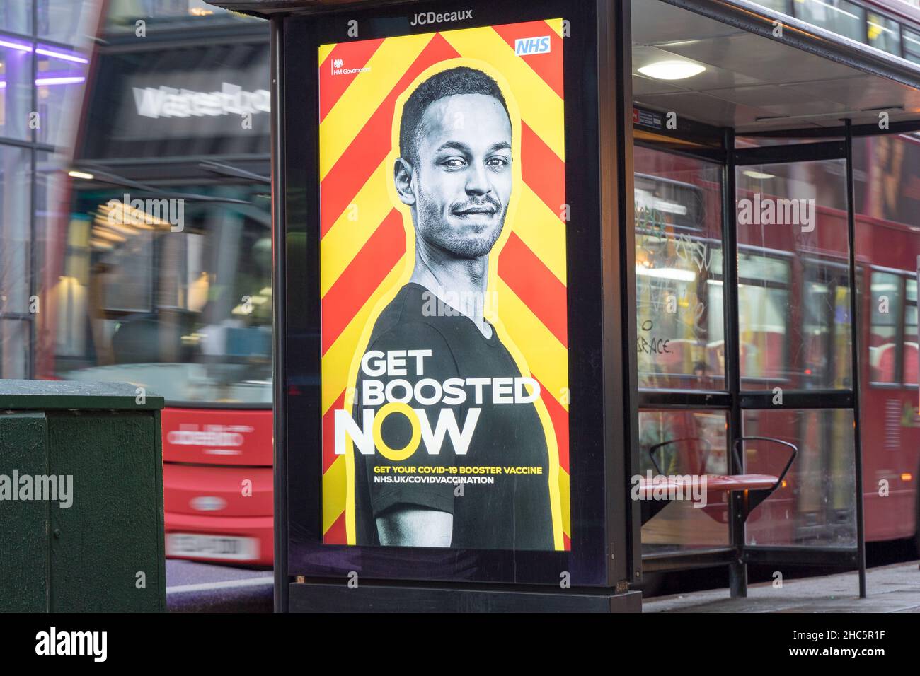 London Bus Stop Advertising High Resolution Stock Photography and ...