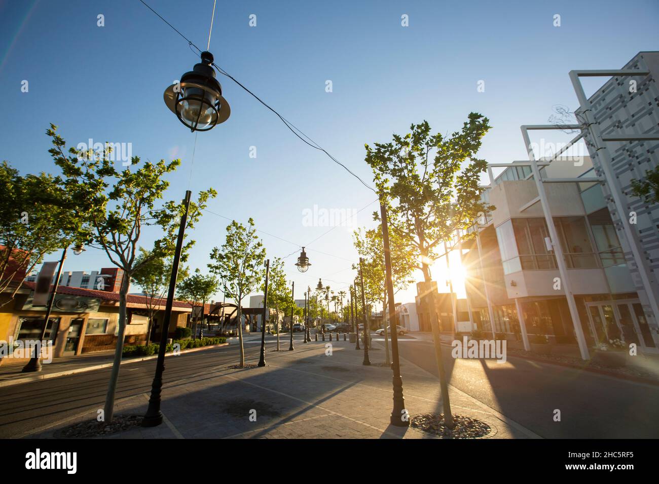 Sunset view of downtown Lancaster, California, USA Stock Photo - Alamy