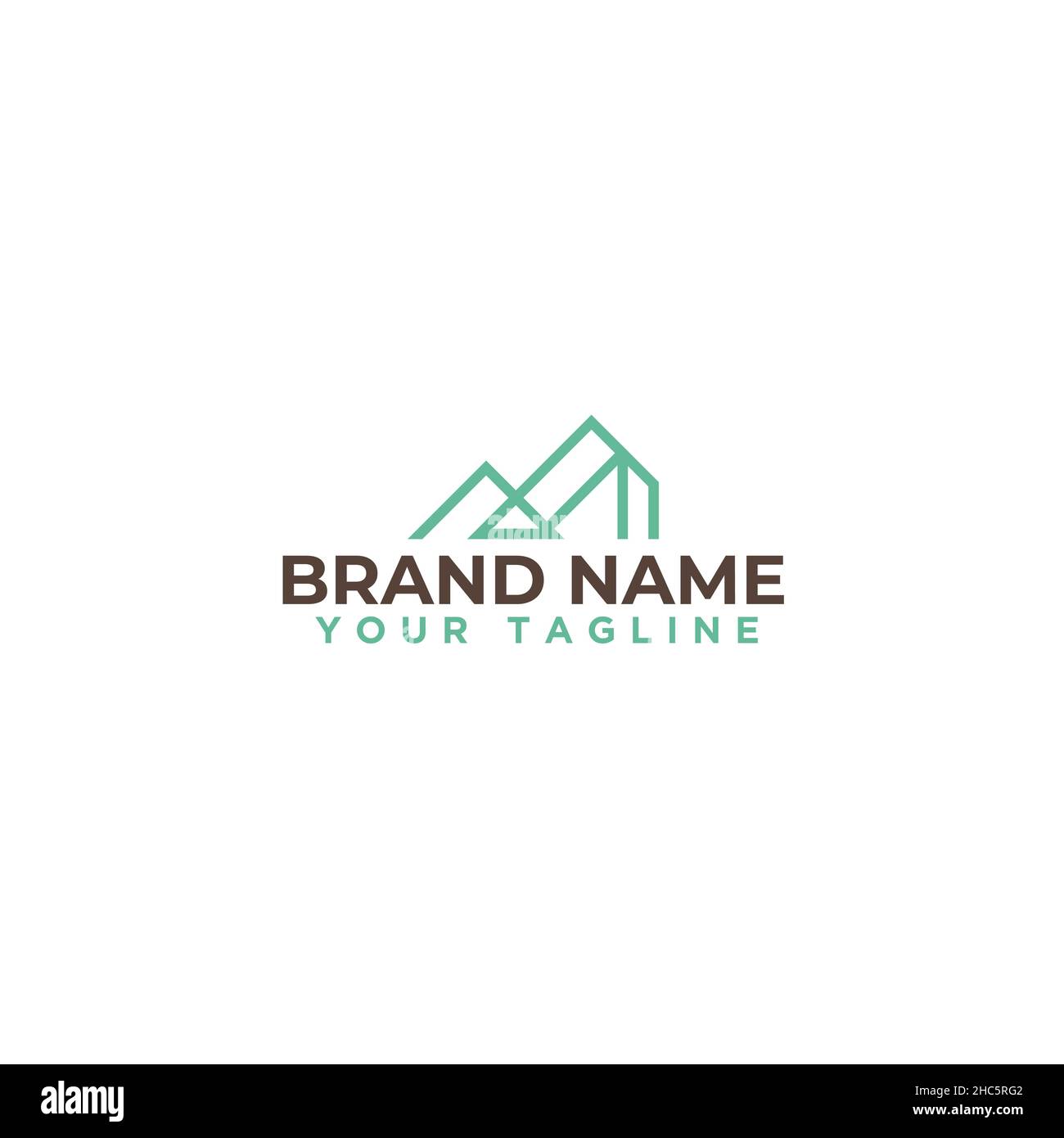 Minimalist design simple Brand Name logo design Stock Vector Image ...