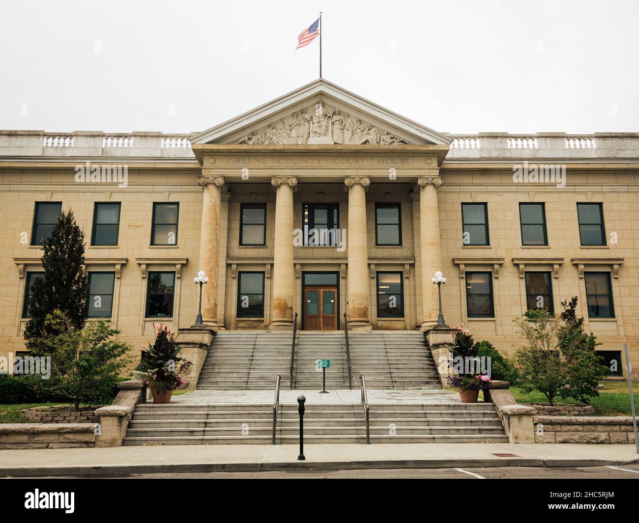Greene County Courthouse, in Catskill, a town in the Hudson Valley, New ...