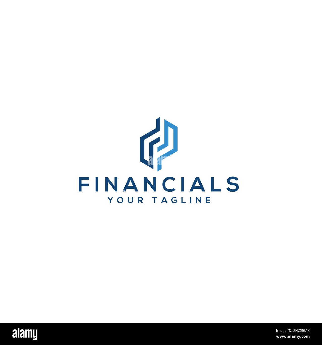 Modern flat simple design FINANCIALS logo design Stock Vector Image ...