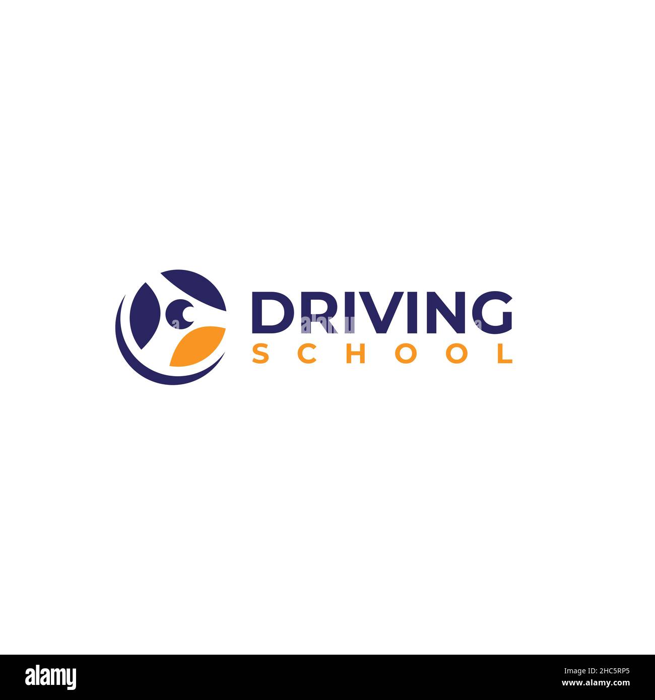 Modern flat simple DRIVING SCHOOL logo design Stock Vector Image & Art ...