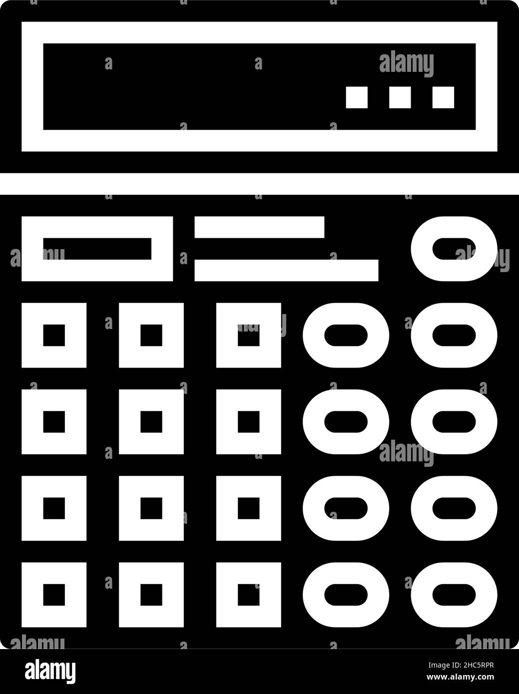 calculator digital device for counting glyph icon vector illustration ...