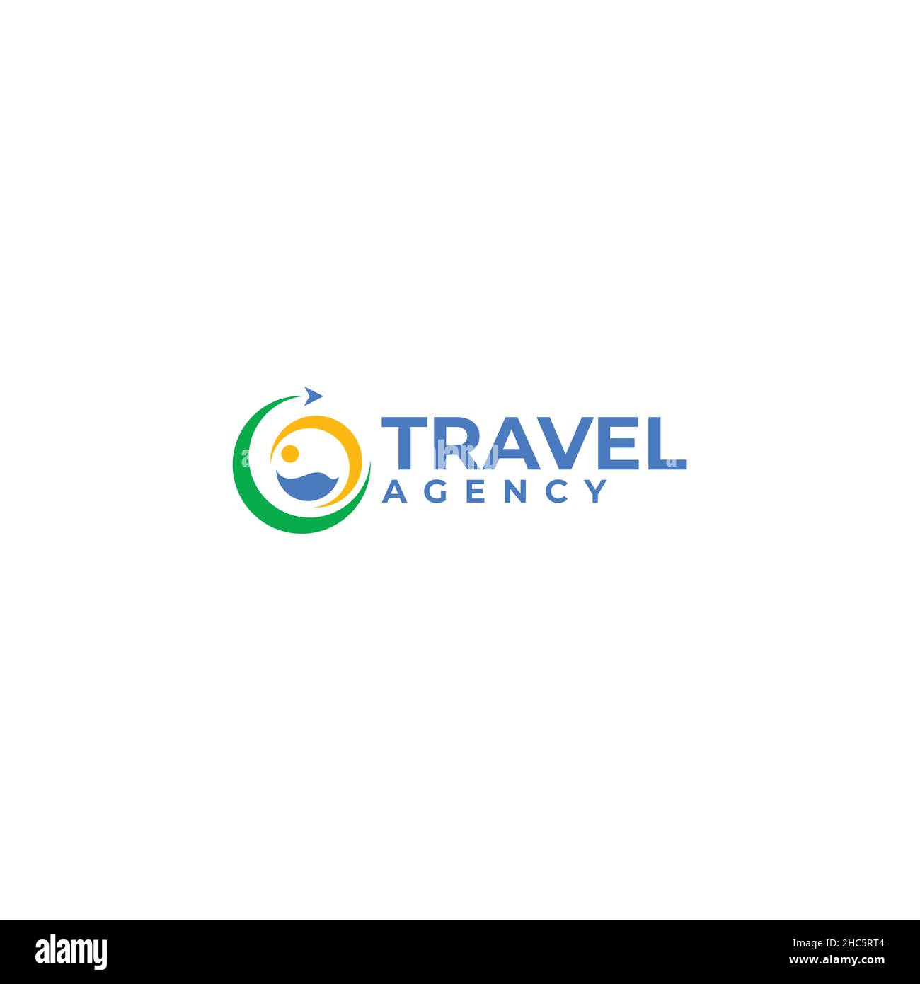 Modern flat colorful TRAVEL AGENCY logo design Stock Vector Image & Art ...