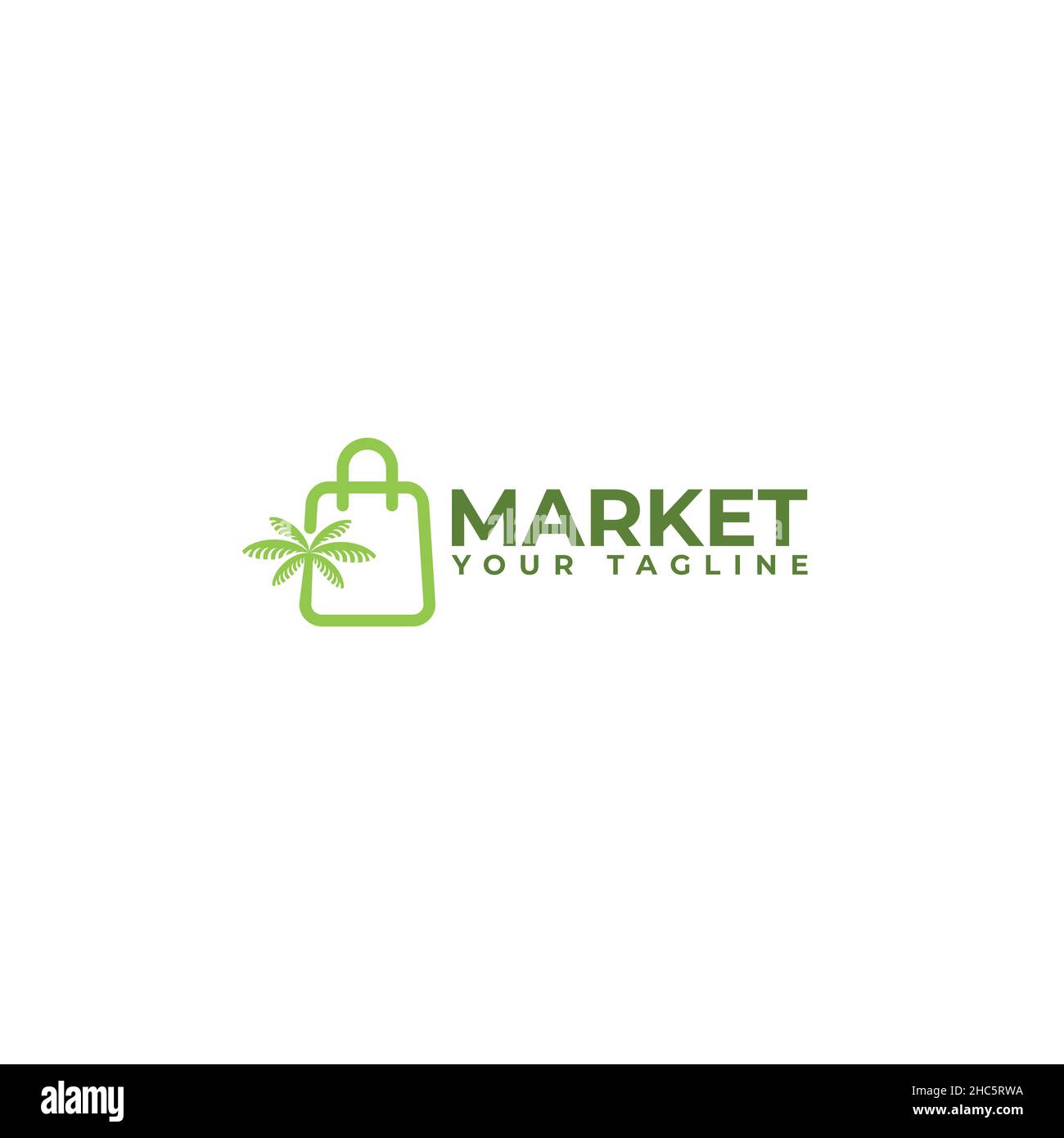 Modern flat simple design MARKET shop logo design Stock Vector Image ...