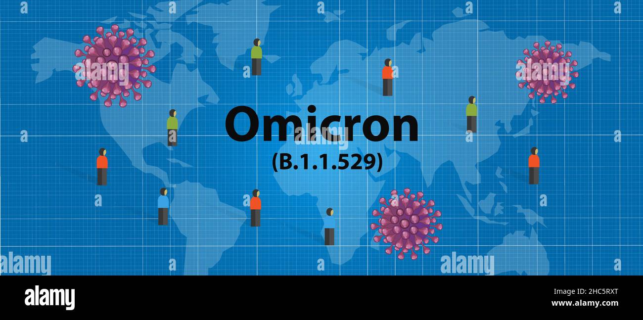 omicron new virus variant of covid-19 mutation spread world wide map ...