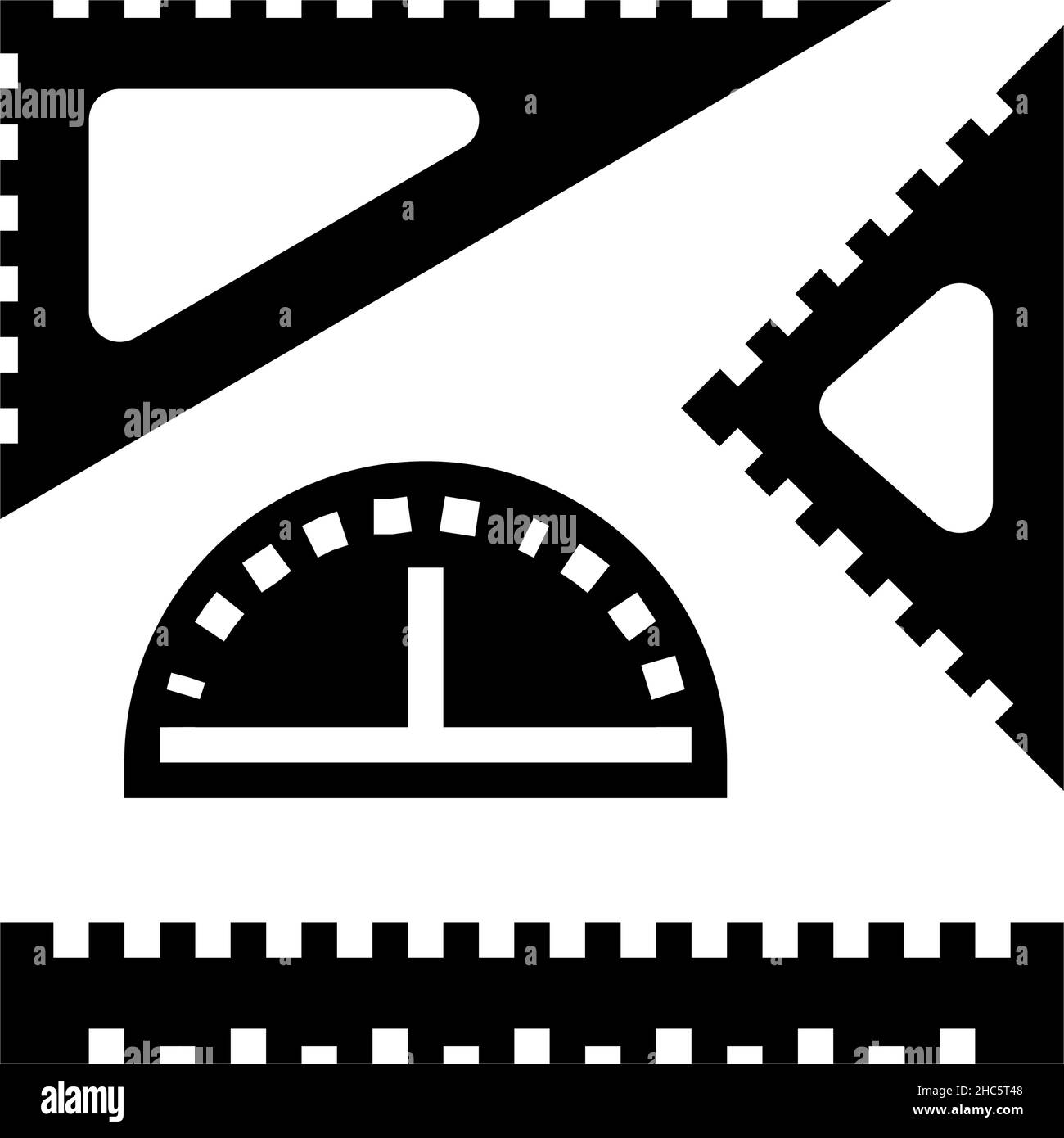 ruler stationery tool glyph icon vector illustration Stock Vector Image ...