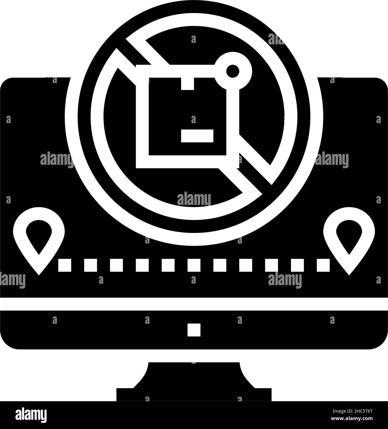 undelivered parcel status glyph icon vector illustration Stock Vector ...