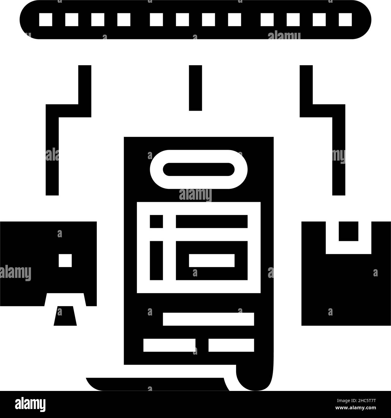 tracking number glyph icon vector illustration Stock Vector Image & Art ...