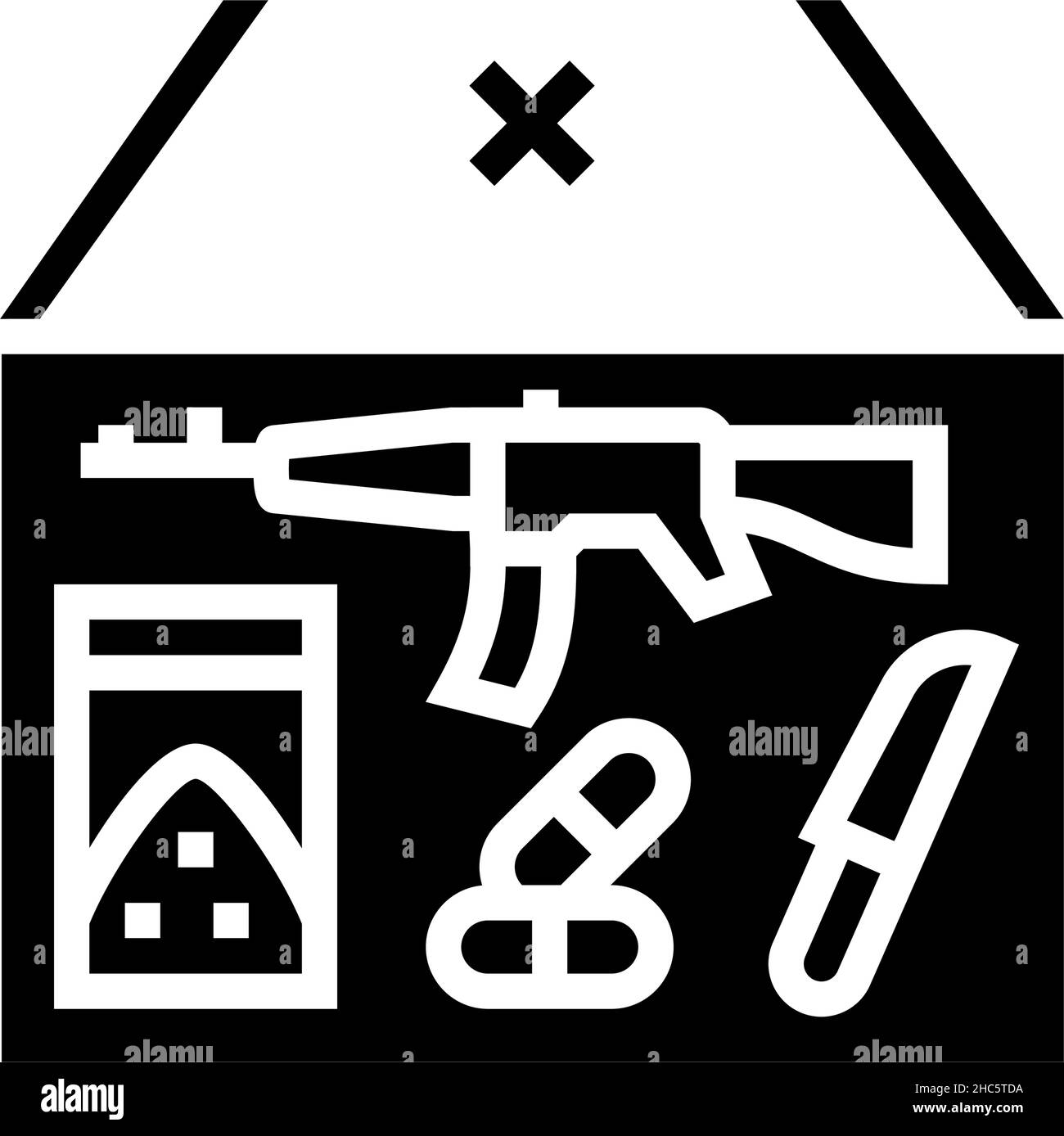 prohibited goods glyph icon vector illustration Stock Vector Image ...