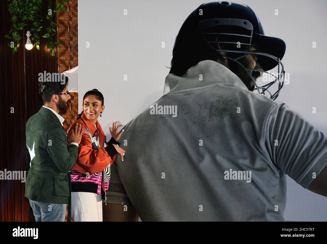 Bollywood actor and actress, Shahid Kapoor and Mrunal Thakur seen ...