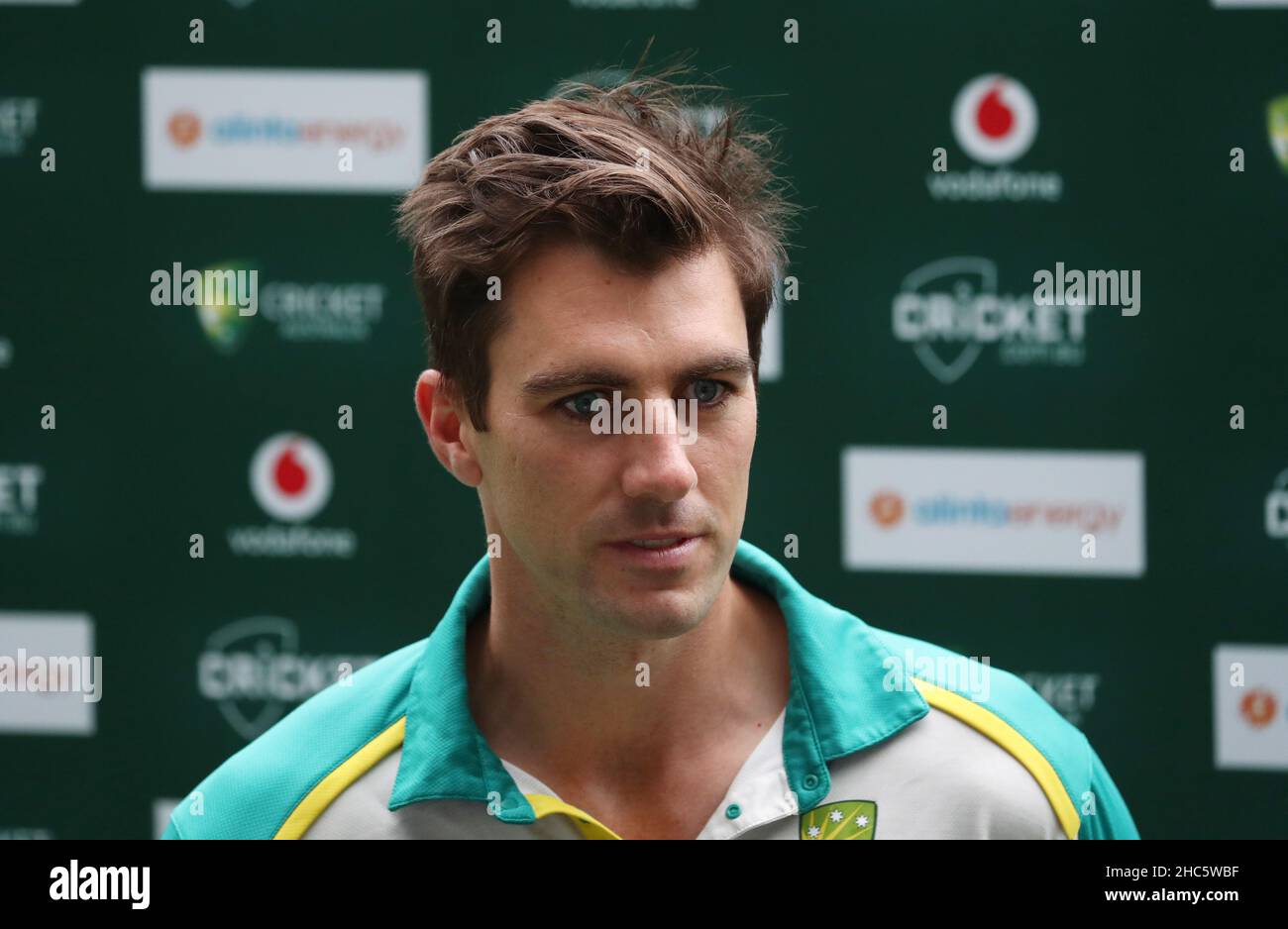 Australia's Pat Cummins during a Press Conference at the Melbourne ...