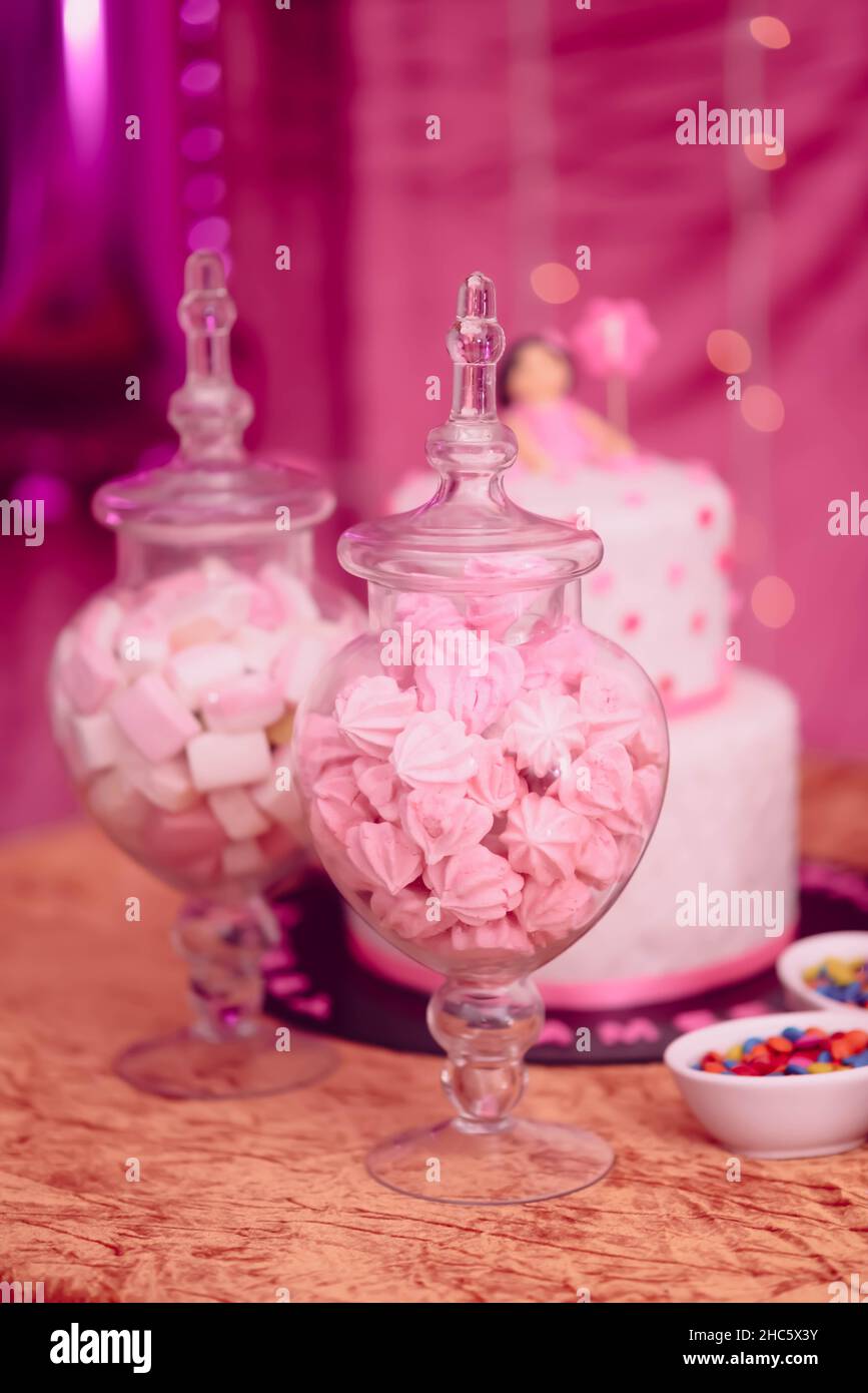Birthday party sweets supplies. Delicious sweets Stock Photo - Alamy