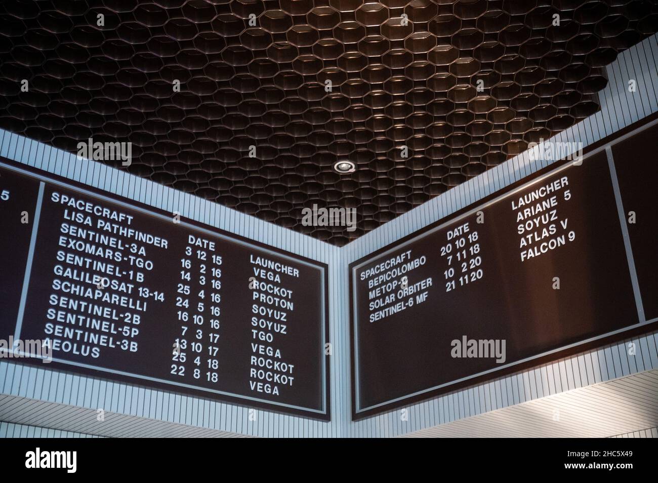 Darmstadt, Germany. 21st Dec, 2021. The names of satellites that were ...