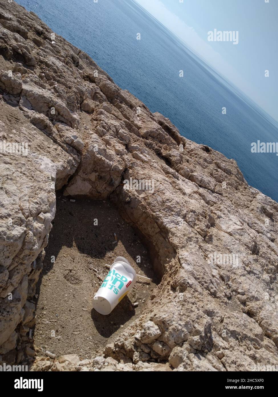 Plastic pollution on the beach n Larnaca , Cyprus Stock Photo - Alamy