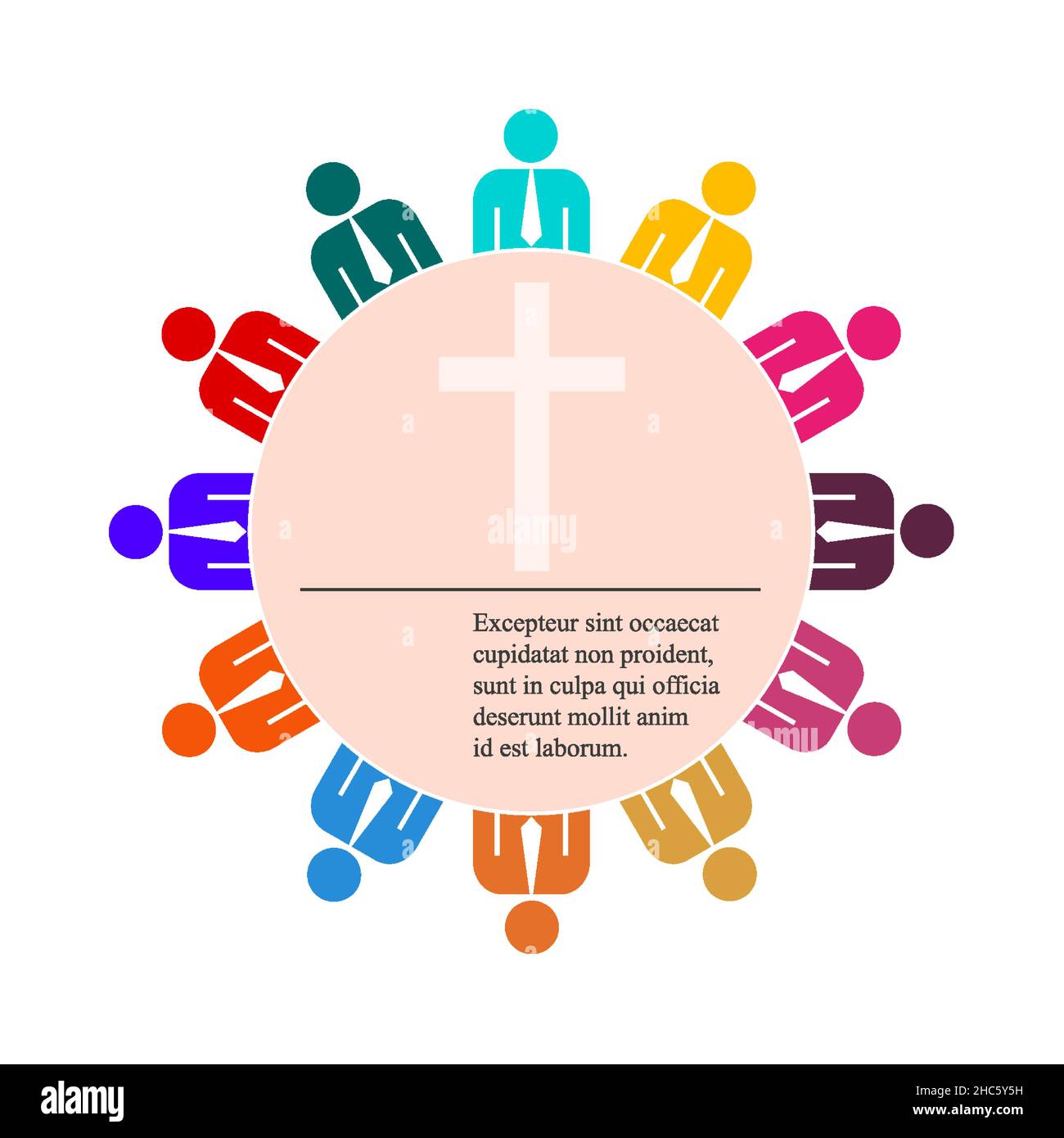 Christian community, association, festival, convention emblem ...