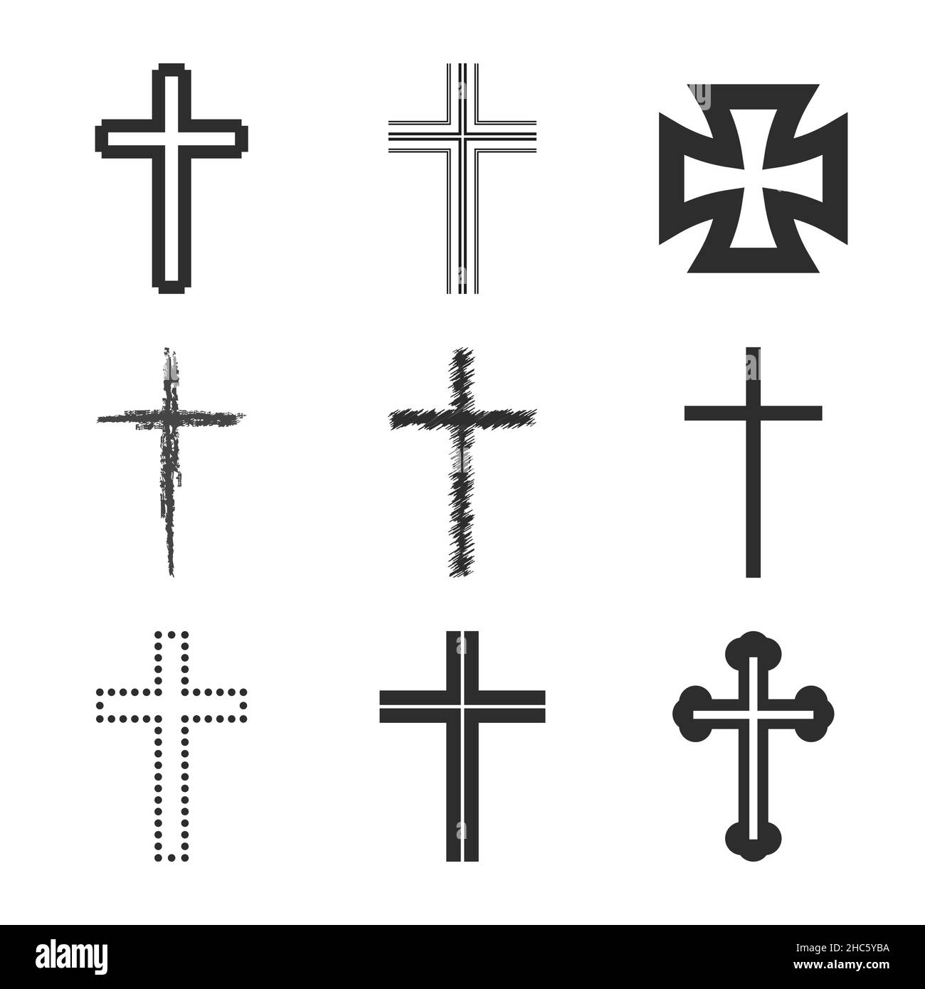Catholic orthodox crucifixes Stock Vector Images - Alamy