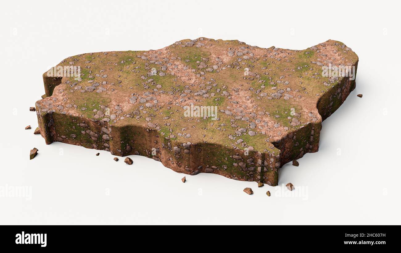 Saudi Arabia Map Grass and ground texture 3d illustration SA Stock ...