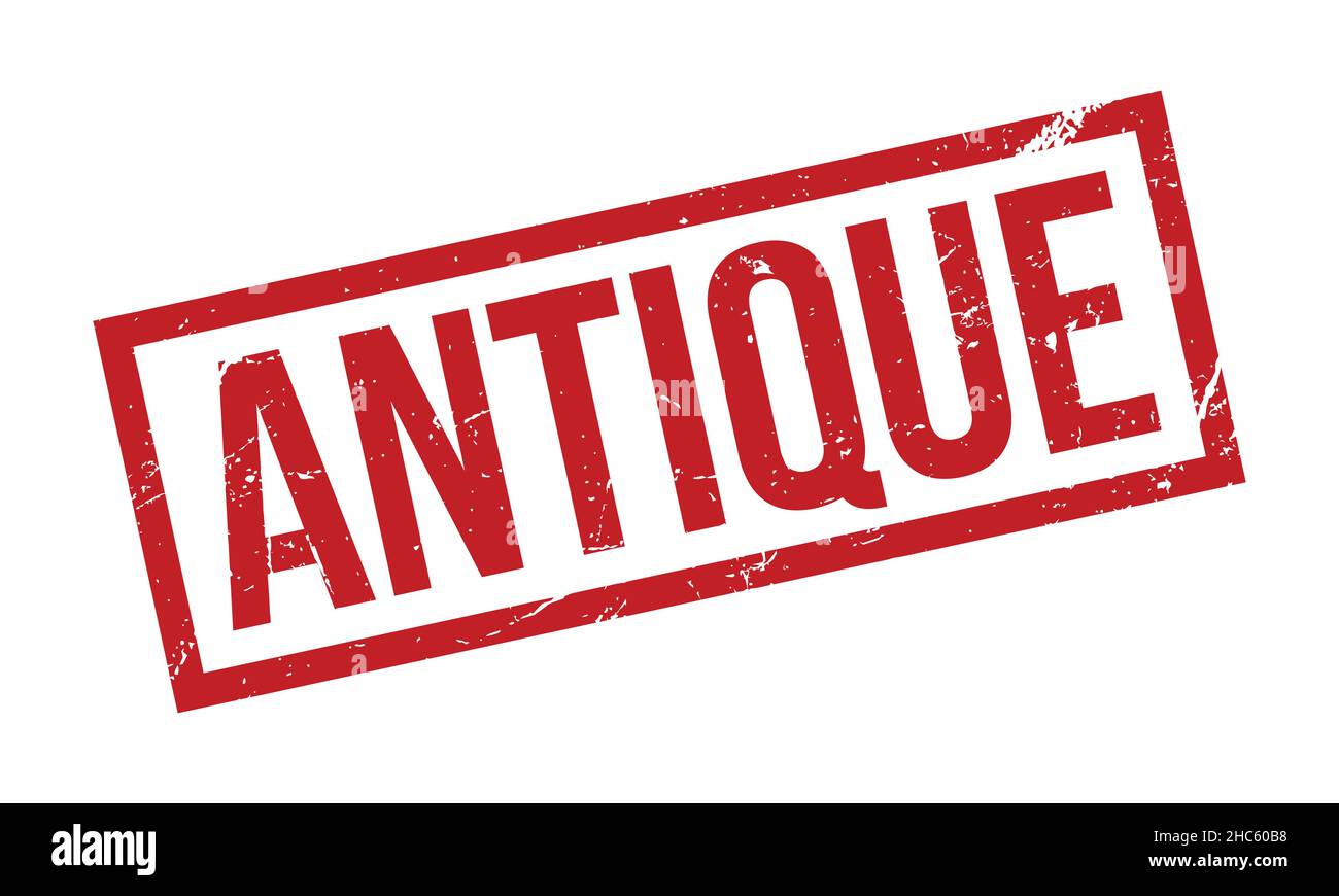 Antique Rubber Stamp. Red Antique Rubber Grunge Stamp Seal Vector ...