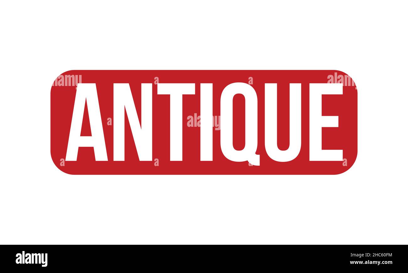 Antique Rubber Stamp. Red Antique Rubber Grunge Stamp Seal Vector ...