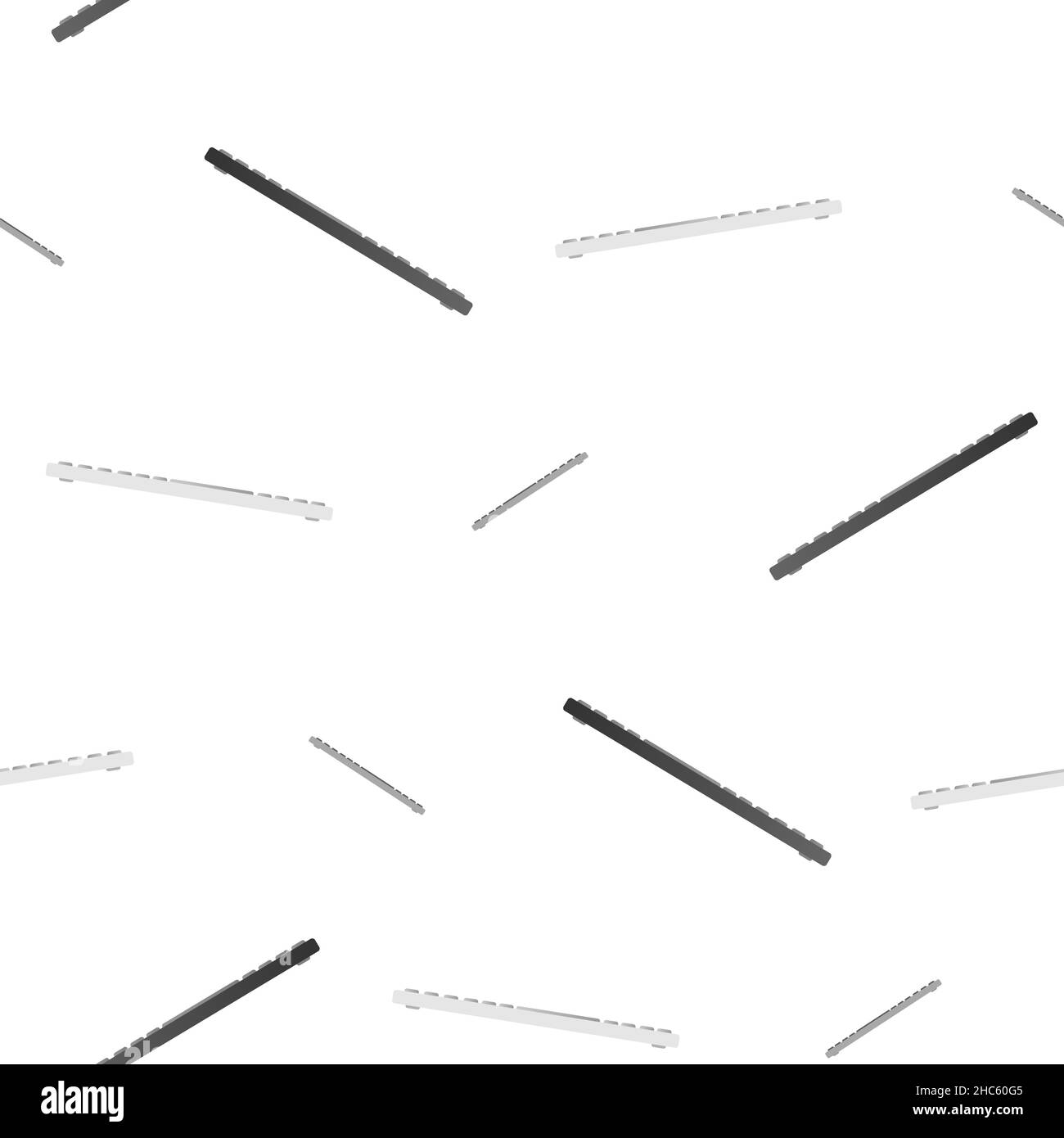 A set of computer keyboards, random colors, front view. A modern image of a computer keyboard ...