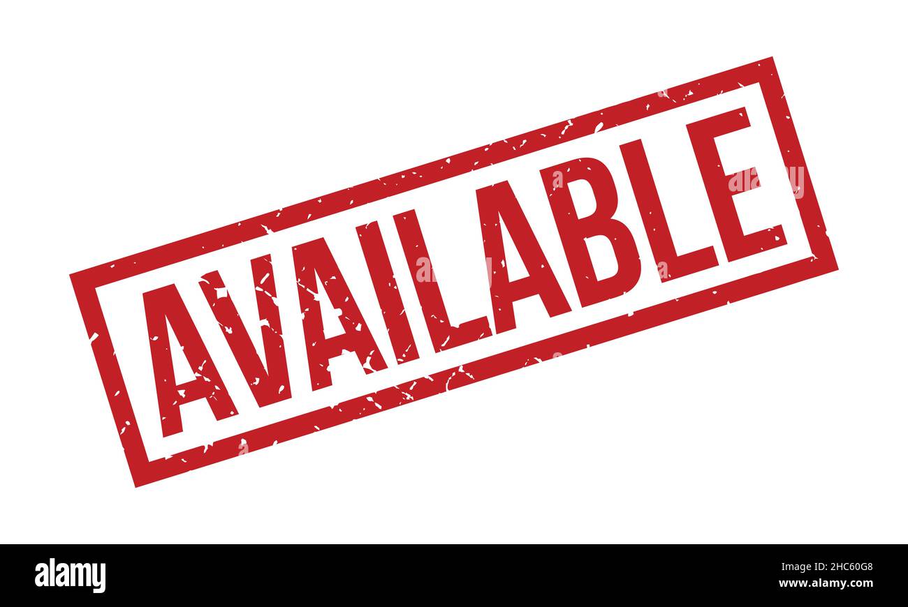 Available Rubber Stamp. Red Available Rubber Grunge Stamp Seal Vector ...