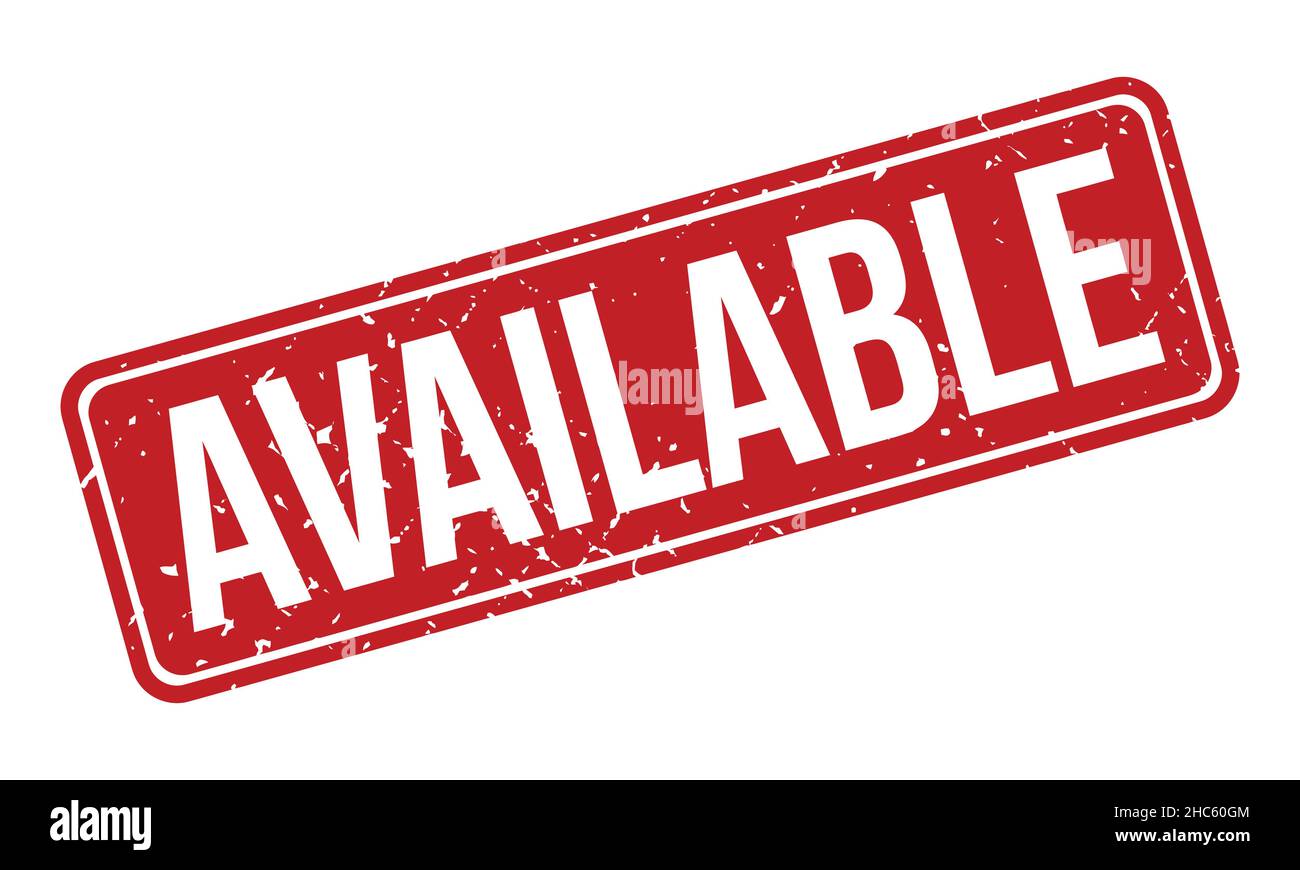 Available Rubber Stamp. Red Available Rubber Grunge Stamp Seal Vector ...