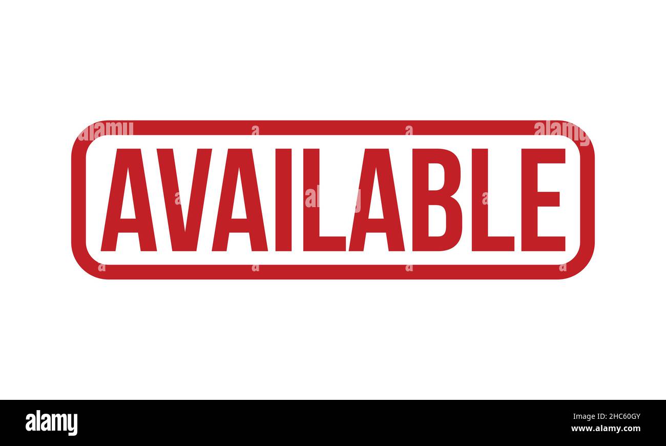 Available Rubber Stamp. Red Available Rubber Grunge Stamp Seal Vector ...