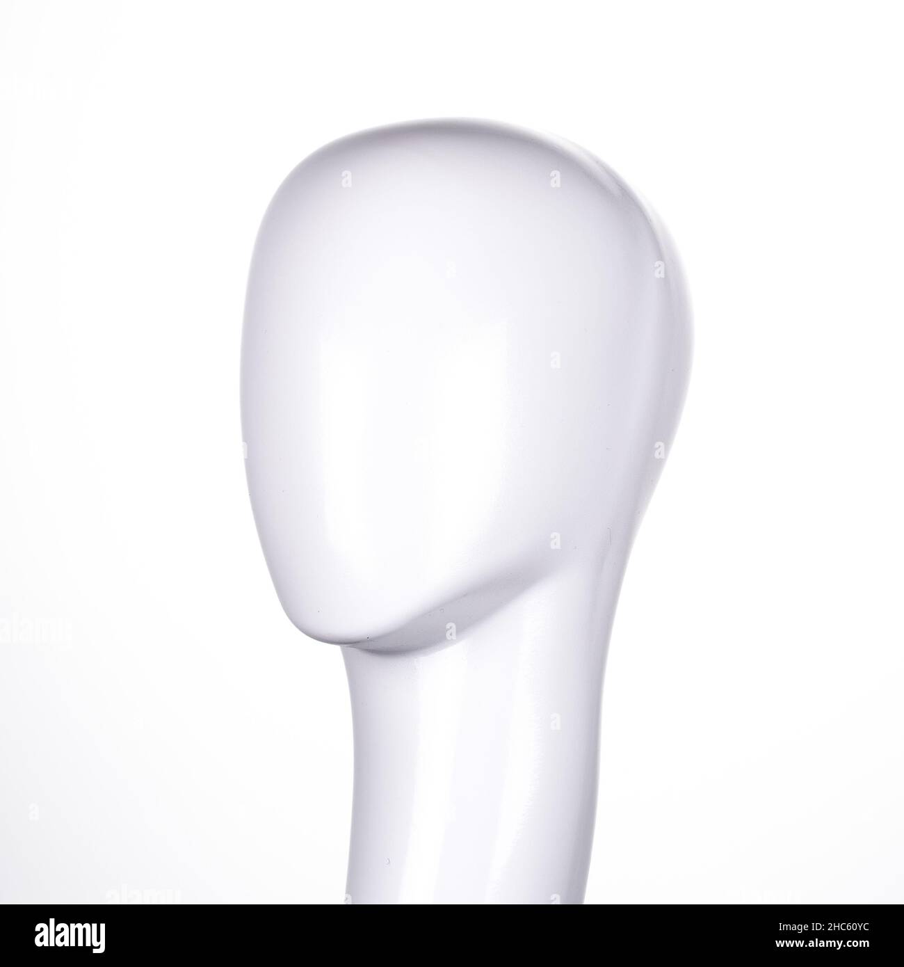 A form of the human face without eyes, mouth, and nose isolated on the ...