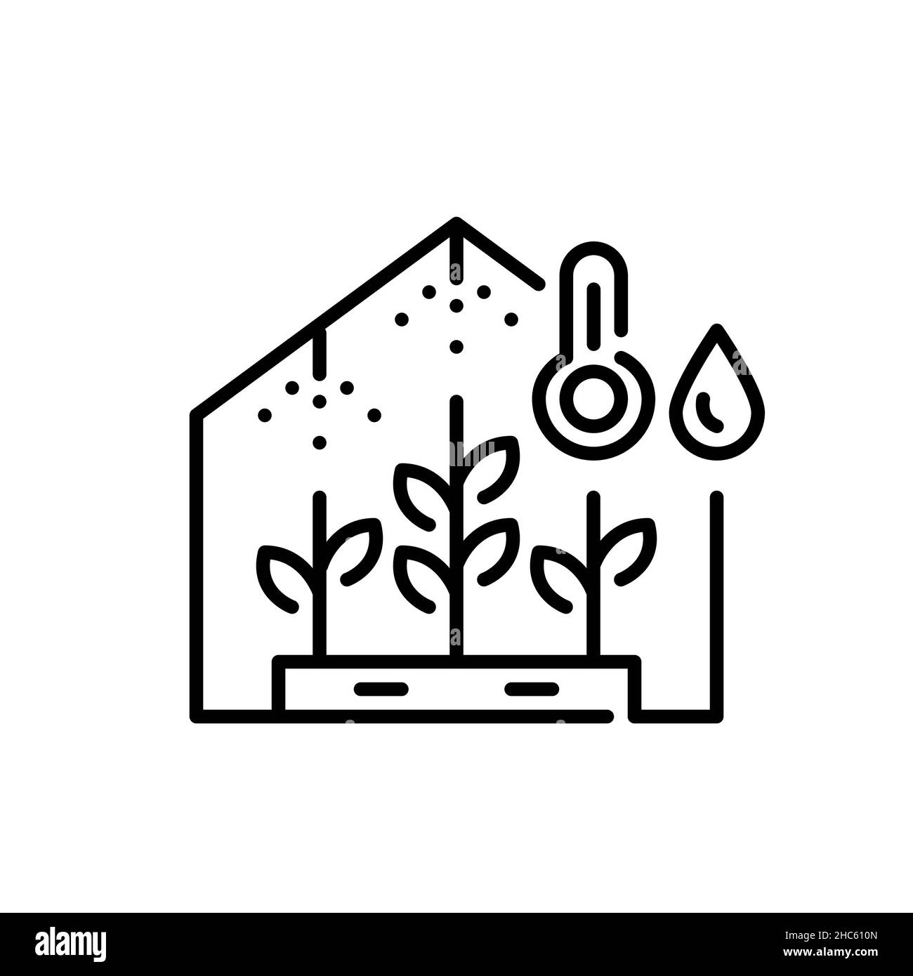 Greenhouse using smart farming control of humidity and temperature ...