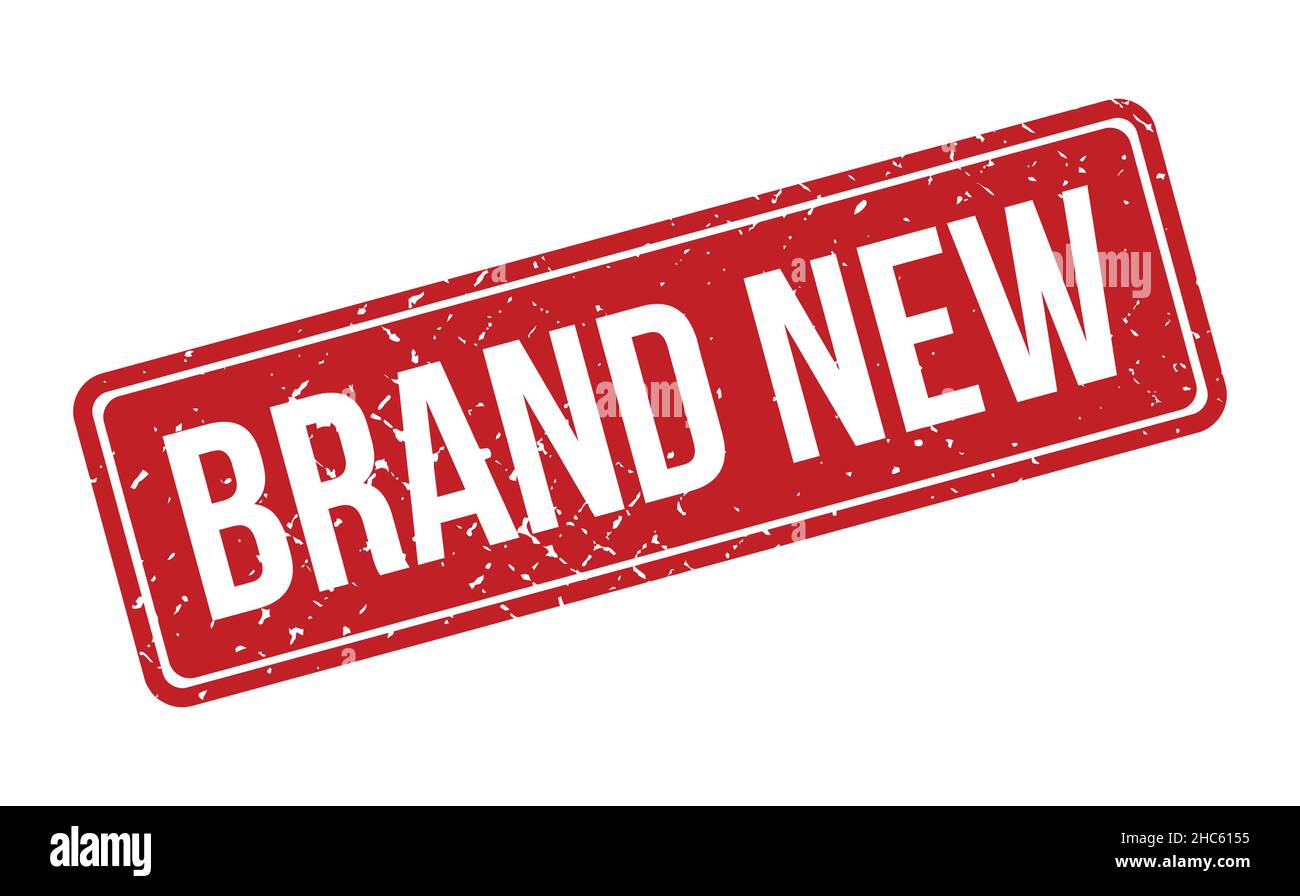Brand New Rubber Stamp. Red Brand New Rubber Grunge Stamp Seal Vector ...