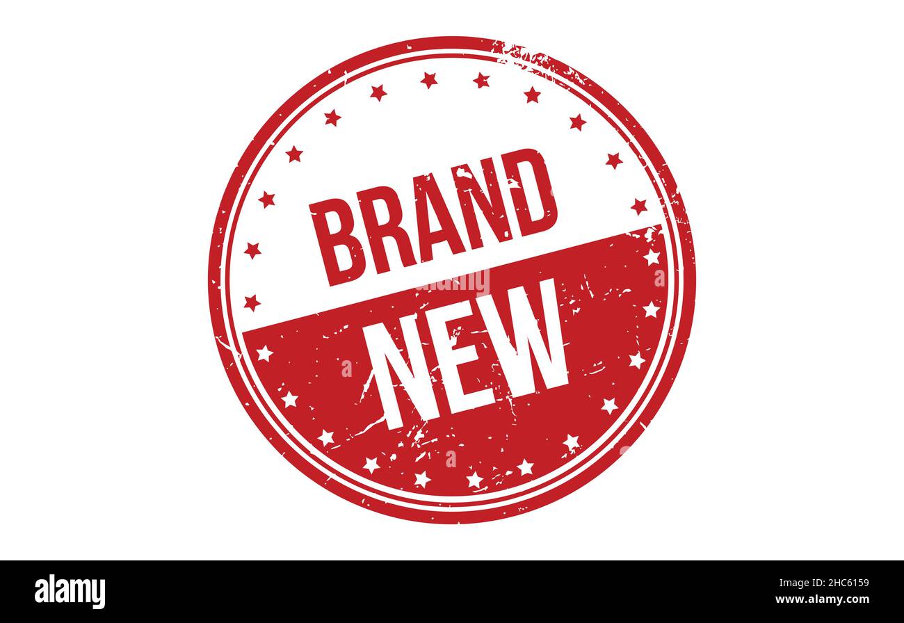 Brand New Rubber Stamp. Red Brand New Rubber Grunge Stamp Seal Vector ...