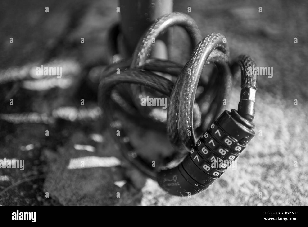 Lock with a key Black and White Stock Photos & Images - Alamy